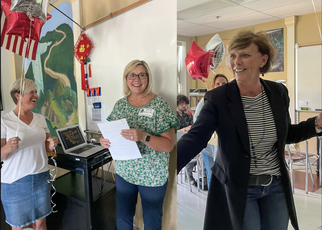 Niskayuna Community Foundation Surprises NHS Teachers Kelly Millett and ...